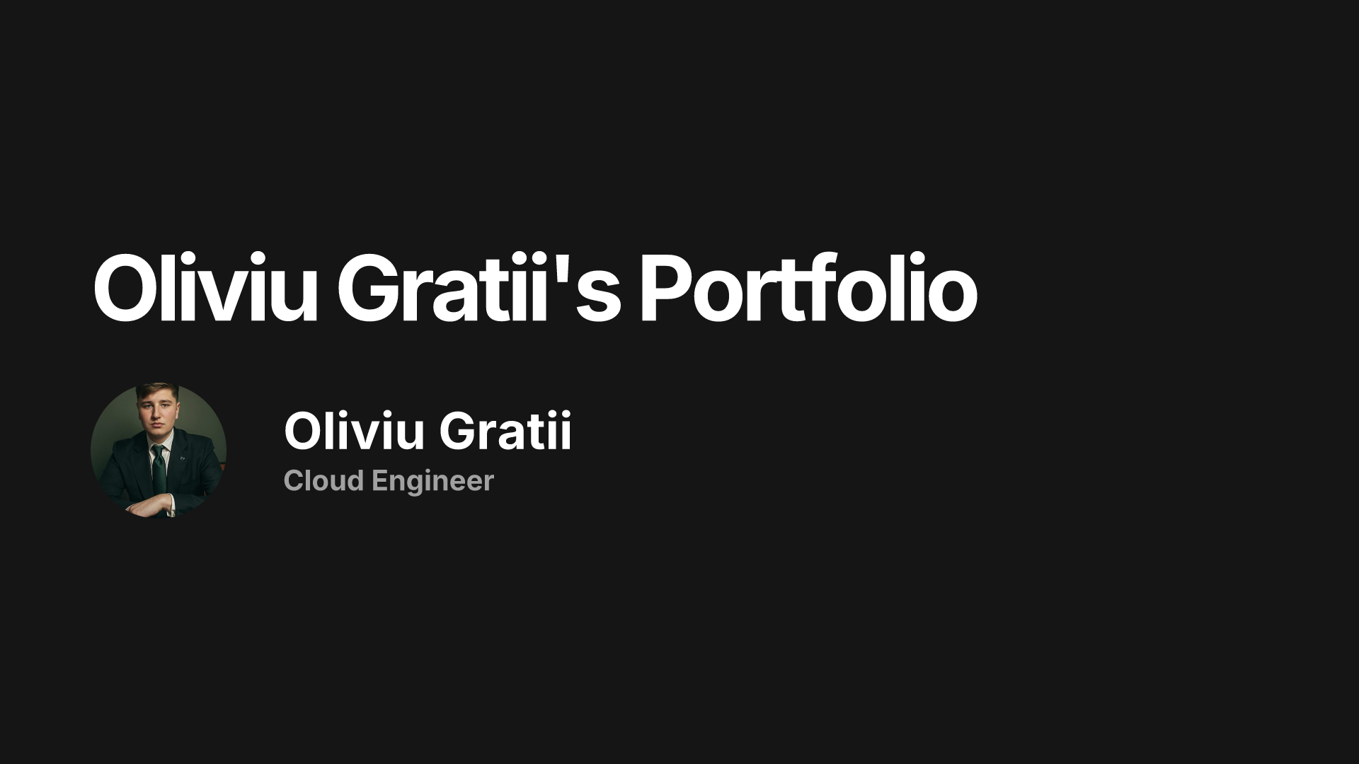 Oliviu Gratii's Portfolio